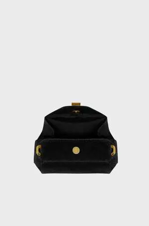 Yuzefi Mini Oyster Suede-finish Chain-link Tote Bag - Black