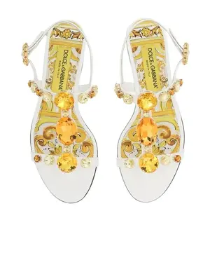 Dolce & Gabbana Embellished Flat Sandals