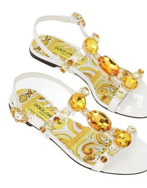 Dolce & Gabbana Embellished Flat Sandals