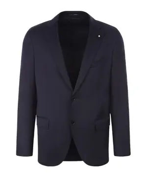LARDINI Single-breasted Tailored Blazer - Black