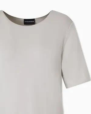 Emporio Armani Short Sleeve Midi Dress - Grey