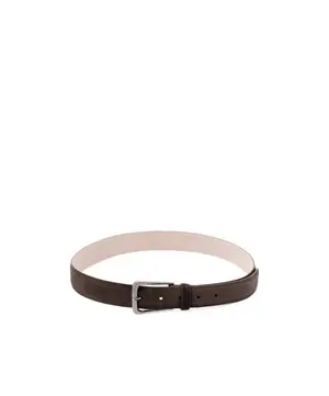 Brunello Cucinelli Brunello Cucinelli Suede Belt With Logo Detail Multicolor