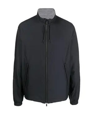 Zegna Reversible Zip-up Stand-collar Jacket