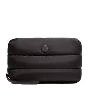 Moncler Logo Patch Paddec Wallets - Black