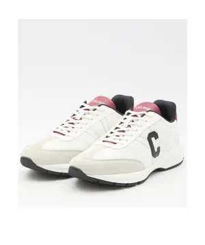 Celine Runner Cr-02 Low Lace-up Sneakers In Mesh, Calfskin, And Suede Calfskin - White