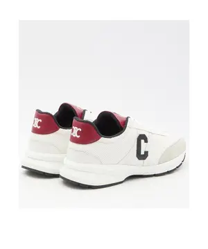 Celine Runner Cr-02 Low Lace-up Sneakers In Mesh, Calfskin, And Suede Calfskin - White