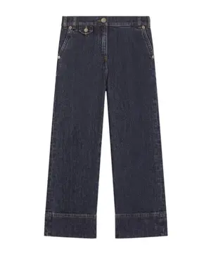 Dolce & Gabbana Cuffed Cotton Jeans - Black