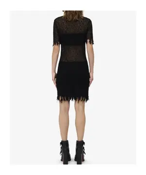Alexander McQueen Lace High Neck Mini Dress