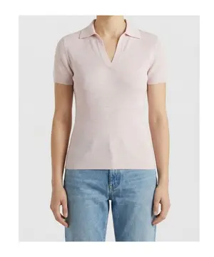 Max Mara Albero Short Sleeve Ribbed Polo Shirt