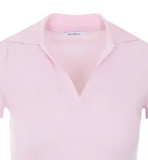 Max Mara Albero Short Sleeve Ribbed Polo Shirt