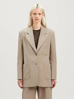Palm Angels Knit Tape Cotton Blazer