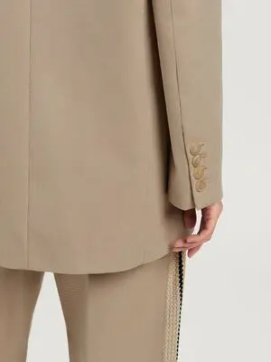 Palm Angels Knit Tape Cotton Blazer