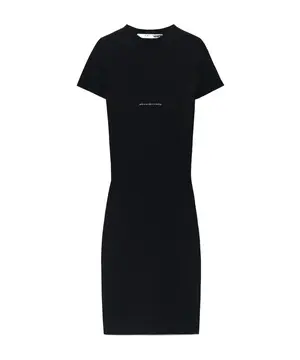 Alexander Wang Ribbed Logo Knit Mini Dress