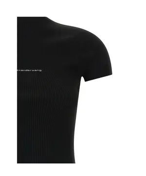 Alexander Wang Ribbed Logo Knit Mini Dress