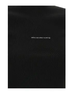 Alexander Wang Ribbed Logo Knit Mini Dress