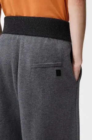 Loewe Elastic Waist Straight-leg Trousers With Anagram Patch