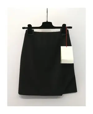 Alexander McQueen High Waist Asymmetrical Skirt With Side Slit
