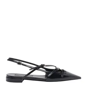 Miu Miu Buckle Flat Slingback Sandals