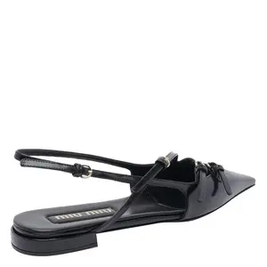 Miu Miu Buckle Flat Slingback Sandals