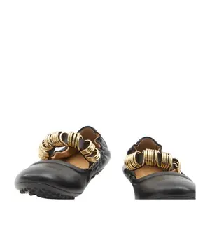 TOD'S Embellished Ballerina Flats - Black