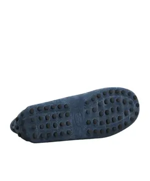 TOD'S Gommino Driving Loafers With Lettering Print - Blue