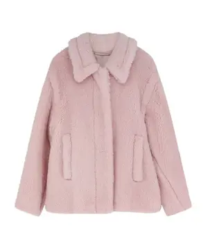 Max Mara Fuggito Button-up Coat - Pink