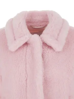 Max Mara Fuggito Button-up Coat - Pink