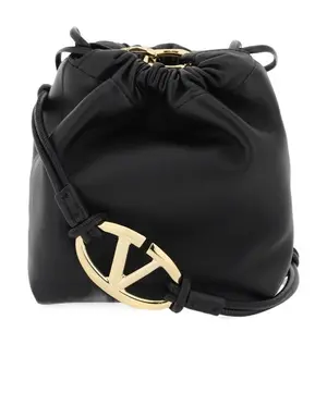 Valentino Garavani Vlogo Pouf Drawstring Mini Bucket Bag