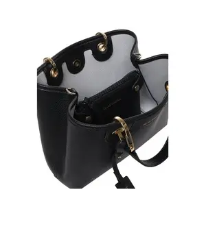 Emporio Armani Logo Stamp Shopping Bag - Black
