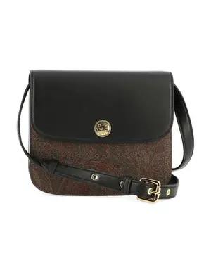 Etro Paisley Printed Logo Plaque Crossbody Bag