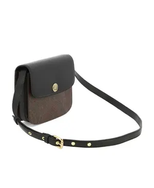 Etro Paisley Printed Logo Plaque Crossbody Bag