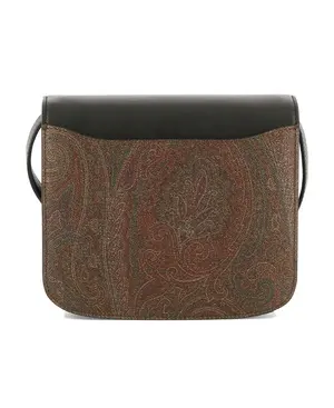 Etro Paisley Printed Logo Plaque Crossbody Bag