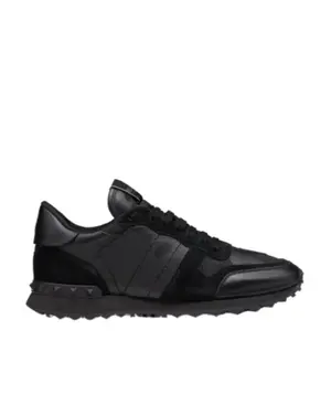 Valentino Garavani Rockrunner Camouflage Low-top Sneakers - Black