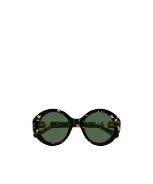 Chloé Eyewear Oval Frame Sunglasses - Havana