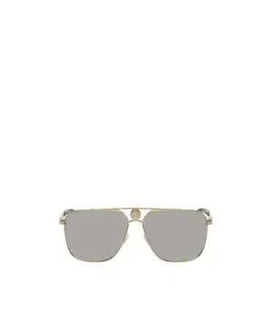 Versace Aviator Logo Sunglasses - Gray