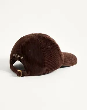 Valentino Garavani Chez Embroidered Corduroy Baseball Cap