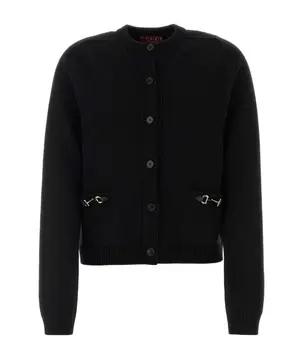 Gucci Horsebit Detail Cardigan - Black