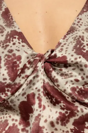 Dries Van Noten Sleeveless V-neck Graphic Top