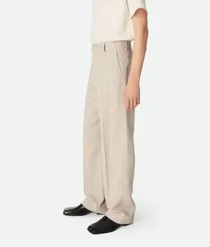 Bottega Veneta Textured Viscose And Silk Trousers