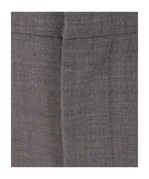 Brunello Cucinelli Mélange Effect Tailored Trousers - Gray