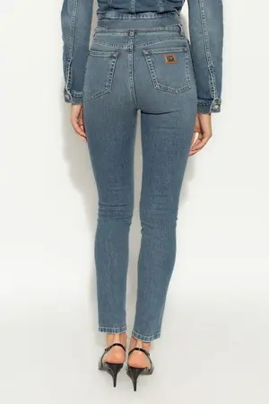 Dolce & Gabbana Logo Plaque Skinny Jeans