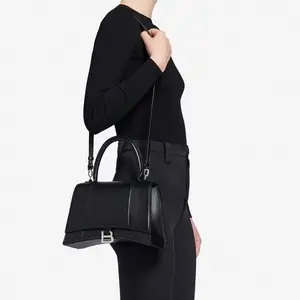 Balenciaga Hourglass Top Handle Bag - Black