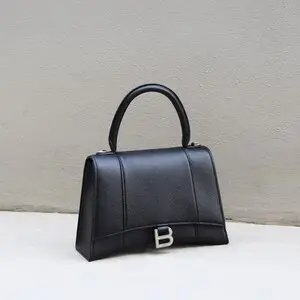 Balenciaga Hourglass Top Handle Bag - Black