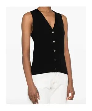 ANINE BING Button-up V-neck Vest