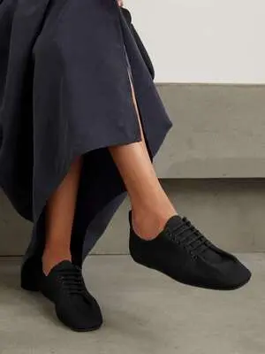TOTEME Square Toe Lace-up Flats
