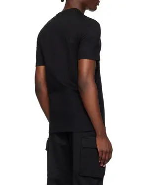 Versace Logo Embroidered Crewneck T-shirt - Black