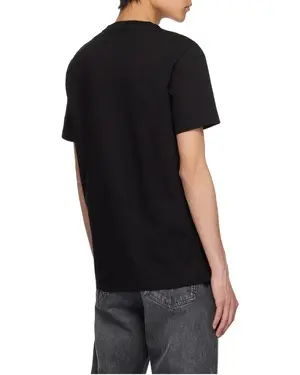 Versace Logo Embroidered Crewneck T-shirt - Black