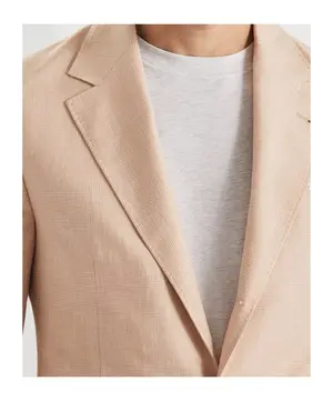 Brunello Cucinelli Prince Of Wales Deconstructed Blazer - Light Brown