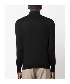 LARDINI Roll-neck Knitted Jumper - Black