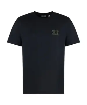 Burberry Logo Embroidered Crewneck T-shirt - Black